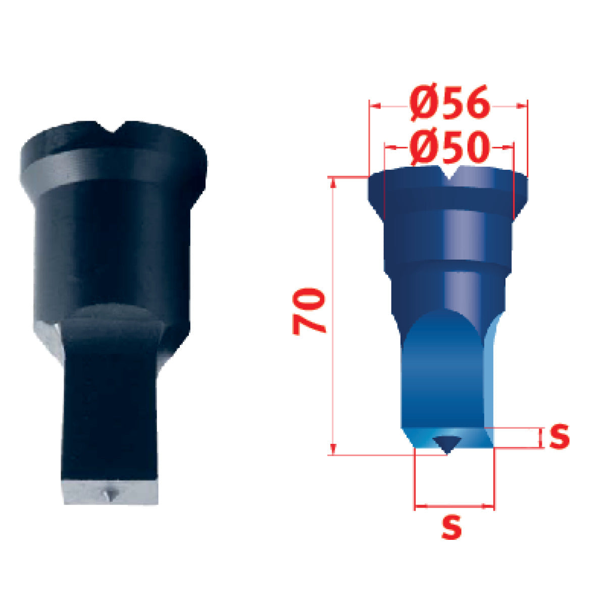 Punção quadrada Metallkraft (nº 4, 30 mm) - Flexomaq